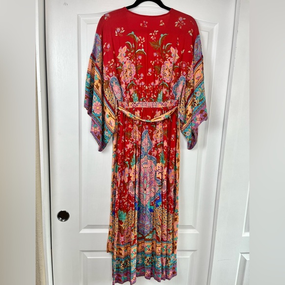 Spell | Dresses | Spell Lotus Kimono Gown Euc | Poshmark